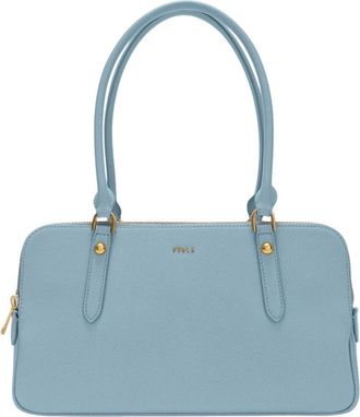 Furla Femme, Sacs, Bleu, Taille: ONE Size Giulia M Boston Shoulder Bag