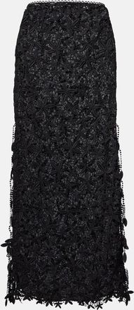 Toteme Low-Rise-Maxirock aus Spitze