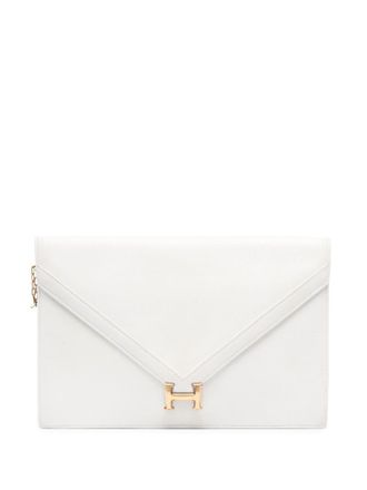 Herm&egrave;s pochette 1975 H - Blanc