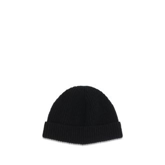 Valentino Garavani Mens Black Cashmere Beanie Accessory