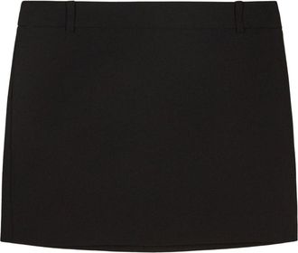 Patrizia Pepe Mini-jupe en gabardine - Femme - Jupes - Noir - Taille: 40 FR