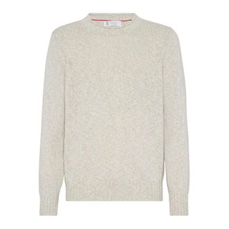 Brunello Cucinelli Grauer Strickpullover Melange Design - - Knitwear - Herren - Grau - 2XL