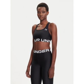 Under Armour Sport-BH Ua Hg Authentics Mid Branded 1383544-001 Schwarz Compression Fit