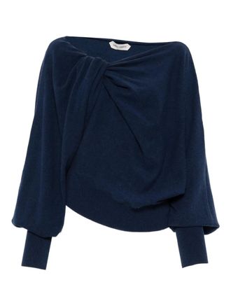 Alberta Ferretti twisted sweater - Blau