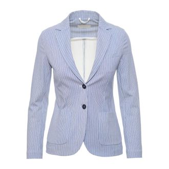 Circolo 1901 Femme, Vestes, Bleu, Taille: 34 FR Blazer en jersey ray&eacute;