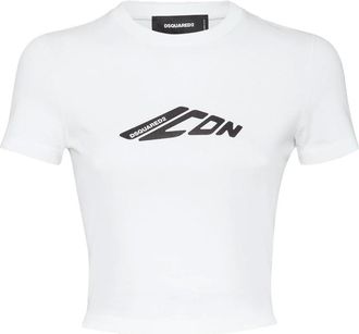 Dsquared2 Femme, Tops, Blanc, Taille: 36 FR T-Chemises