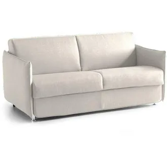 Dmora 2-Sitzer Schlafsofa Trissino, Schlafsofa f&uuml;rs Wohnzimmer, gepolstert, abnehmbar, 100 % Made in Italy-Qualit&auml;t, 180x95 h90 cm, Beige - Dmora