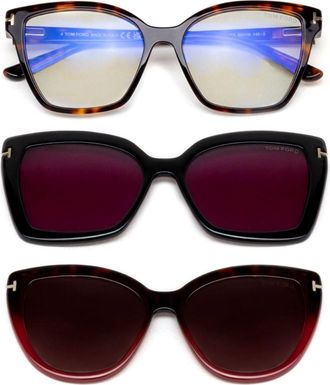 Tom Ford Eyewear Brille mit eckigem Gestell - Braun