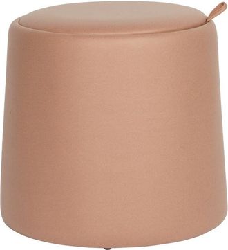 Mobili Rebecca Pouf Tabouret Coffre de Rangement Mobili Rebecca Lisianthus 42x45x45 PU Bois MDF Rose Moderne