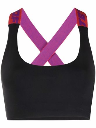 Off-white soutien-gorge &agrave; bande logo - Noir