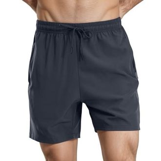 Generic Short court d&eacute;contract&eacute; pour homme pour le quotidien et lentra&icirc;nement. Coupe droite avec fermeture &eacute;clair et tissu extensible pour le printemps et l&eacute;t