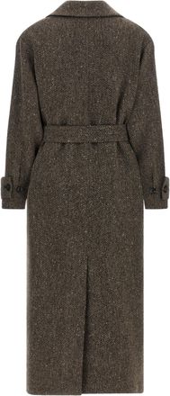Kiton Womens Brown Virgin Wool Coat Clothing