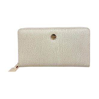 Borbonese Femme, Accessoires, Beige, Taille: ONE Size P.Foglio Large Zip Around