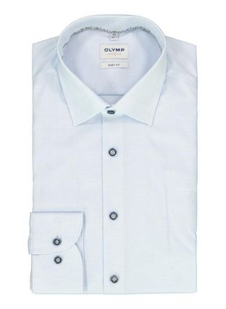 Olymp Herren Hemd blau meliert