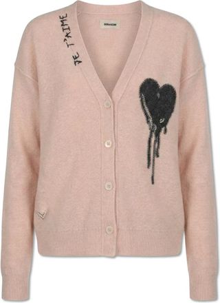 Zadig&Voltaire Femme, Pulls, Rose, Taille: 40 FR Mirkaz Cashmere Cardigan