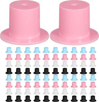 NUOBESTY 200st&uuml;cke Mini Bastelarbeiten Mini-clownsm&uuml;tze Aus Plastik Miniaturh&uuml;te F&uuml;r Handarbeiten Haarschmuckh&uuml;te Minih&uuml;te F&uuml;r Puppen Kleine F&uuml;r Bastelarbeiten