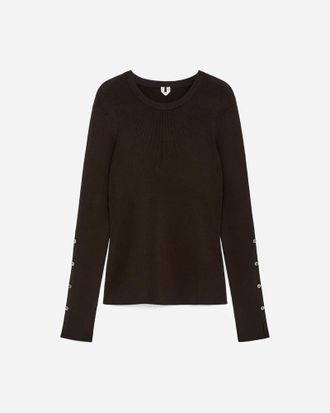 Arket Geripptes Oberteil -Braun