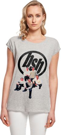 Merchcode Damen Mp0004432-ladies Backstreet Boys Vintage Logo Extended Shoulder Tee T-Shirt, Heather Grey, L EU