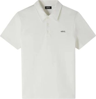 A.P.C. A.p.c., Homme, Tops, Blanc, Taille: M Carter Logo Polo