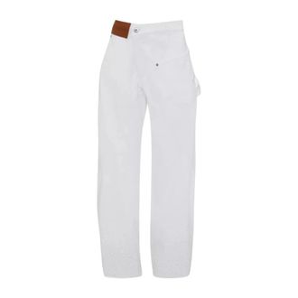 J.W.Anderson Wei&szlig;e mit Kristallen verzierte Jeans - - Jeans - Damen - Wei&szlig; - W28