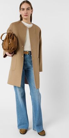 Gerard Darel Manteau r&eacute;versible en laine fine - PRECILIA - Rose