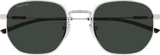 Gucci Runde Sonnenbrille - - Accessories - unisex - Grau - 52 MM