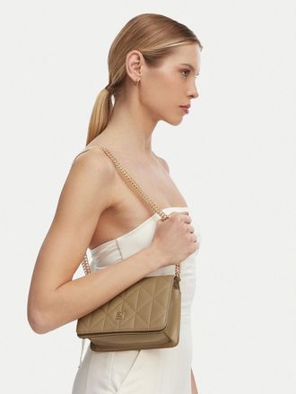 Calvin Klein Handtasche Calvin Klein Quilted Mini Chain Bag LV04F3321G Beige