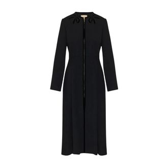Valentino Garavani Cappotto Patch Fiocchi Ricamati - Femme - Manteaux - Noir - Taille: 50 FR
