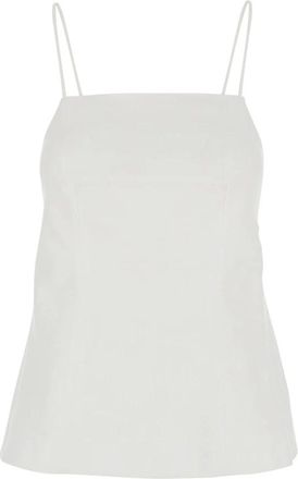 Semicouture Femme, Tops, Blanc, Taille: 34 FR Haut sans Manches &agrave; Encolure Carr&eacute;e