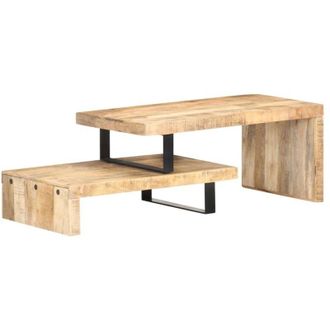 vidaXL Vidaxl - Ensemble de table basse 2 pcs Bois de manguier massif