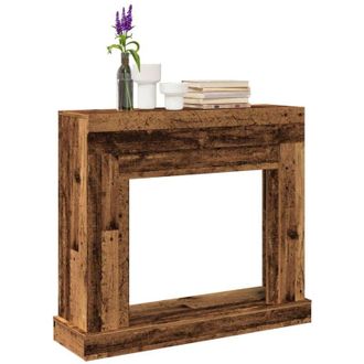 vidaXL Vidaxl - Cadre de chemin&eacute;e vieux bois 100x30x87,5 cm bois ding&eacute;nierie