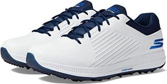 Skechers Homme Elite 5 Arch Fit Waterproof Golf Shoe Basket, White Synthetic Navy Trim, 42.5 EU