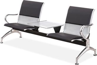 Generic GMBAYUE Chaise de Salle dAttente Banc - Chaises de R&eacute;ception A&eacute;roport avec Table &agrave; Caf&eacute; et Bras Banc de Hall for A&eacute;roport, Bureau, Banque, H&ocirc;pital, &Eacute;c