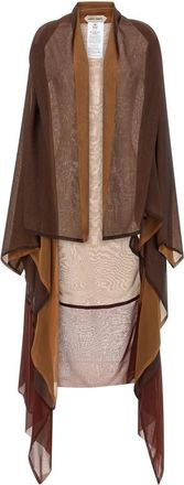 Alberta Ferretti Femme, Blouses et Chemises, Brun, Taille: 40 FR Silk Chiffon Cardigan