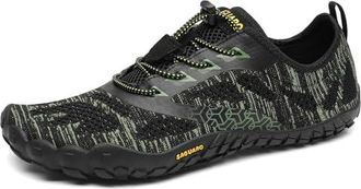 Saguaro Chaussures de Trail Homme Femme Été Chaussures de Course Respirant Antidérapant Chaussures Barefoot Minimalistes pour Extérieur Sport Grisnoir 47 EU