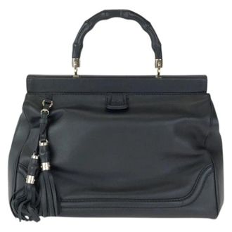 Gucci Pre-owned Bamboo Leder Handtasche Schwarz - - Pre-owned - Damen - Schwarzk - ONE SIZE