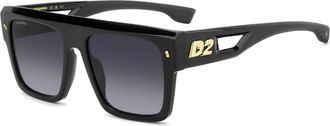 Dsquared2 unisex, Accessoires, Noir, Taille: 56 MM Square Lunettes de soleil