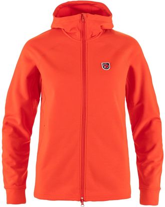 Fj&auml;llr&auml;ven Damen Expedition Fleece Hoodie Fleecejacke, Flame Orange, L