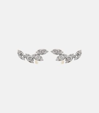 Stone and Strand Ohrringe Muse Tiara aus 10kt Gelbgold mit Diamanten