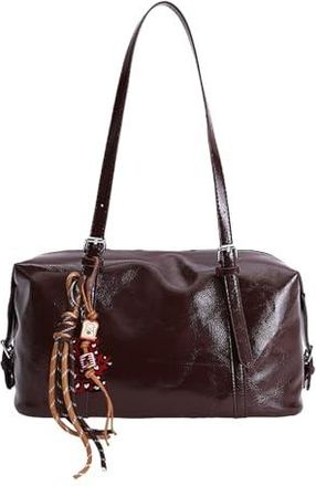 Generic Kexpery Sac &agrave; Main Femme PU Spacieux Style Bowling Sac &agrave; Main avec Poign&eacute;e Sup&eacute;rieure pour Usage Quotidien et Voyage