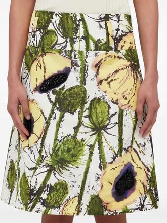 Wales Bonner minijupe Petal - Blanc