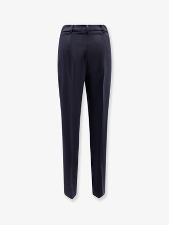 Max Mara Womens Trousers Mxmgiglio Blue Virgin Wool