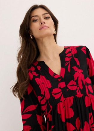Bonprix Maxikleid f&uuml;r modischen Auftritt, aus Viskose, A-Linie, 3/4-&Auml;rmel