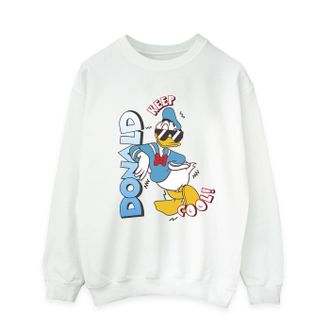 Disney Donald Duck Cool Sweatshirt f&uuml;r Herren (Wei&szlig;)