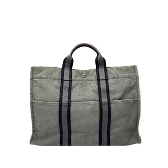 Herm&egrave;s Pre-owned Canvas Tote Bag - - Pre-owned - Damen - Grau - ONE SIZE