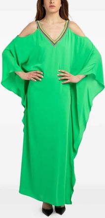 Twin-Set robe longue à col v - Vert