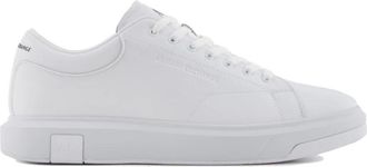 A|X Armani Exchange Homme, Chaussures, Blanc, Taille: 41 EU Leather Baskets