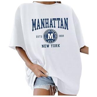 Generic T-shirt d&eacute;t&eacute; d&eacute;contract&eacute; pour femme 2025 Florida Sunshine State Tops &eacute;paules tombantes T-shirt d&eacute;contract&eacute; pour sortir, col rond, coupe ample, mignon 