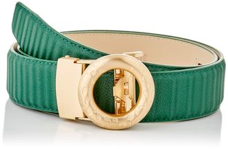 Anthoni Crown Damen Ledergürtel Gürtel, grün, 90