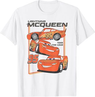 Disney Pixar Cars 2 Lighting Mc Queen Take the Lead Poster T-Shirt